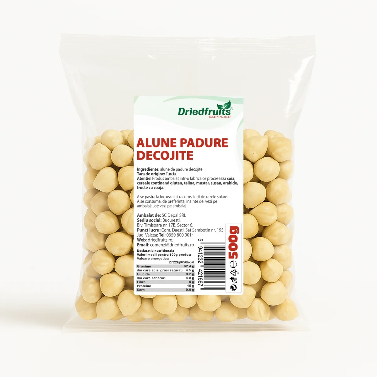 Alune padure decojite - 500 g