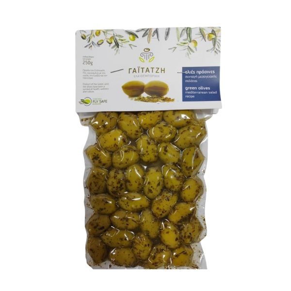 Masline verzi pentru salata mediteraneeana (in vid) - 250 g