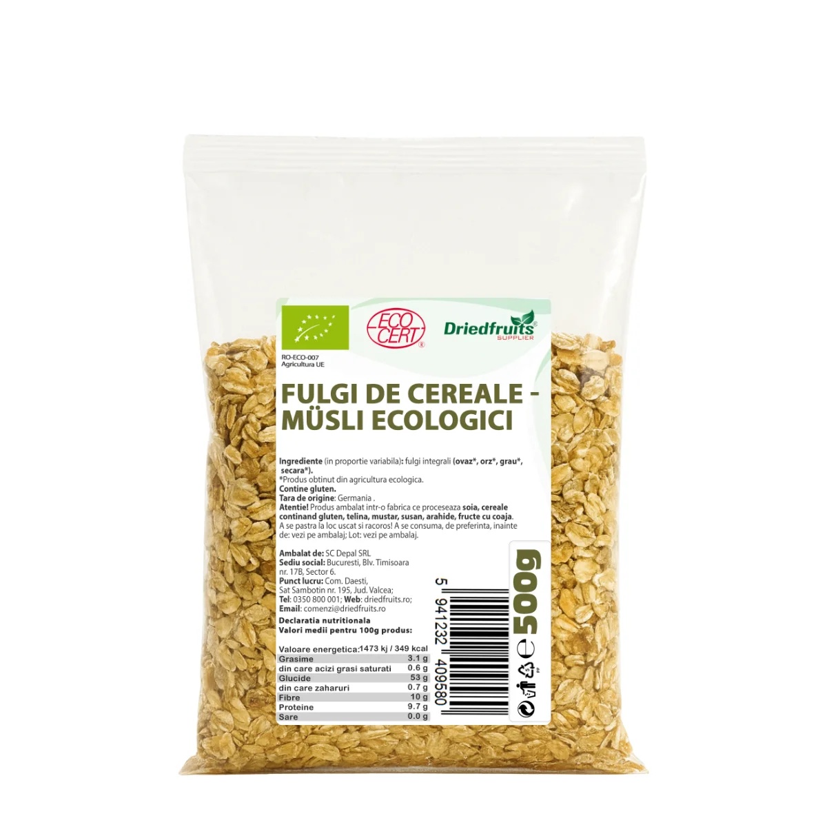 Fulgi cereale (baza muesli) BIO - 500 g