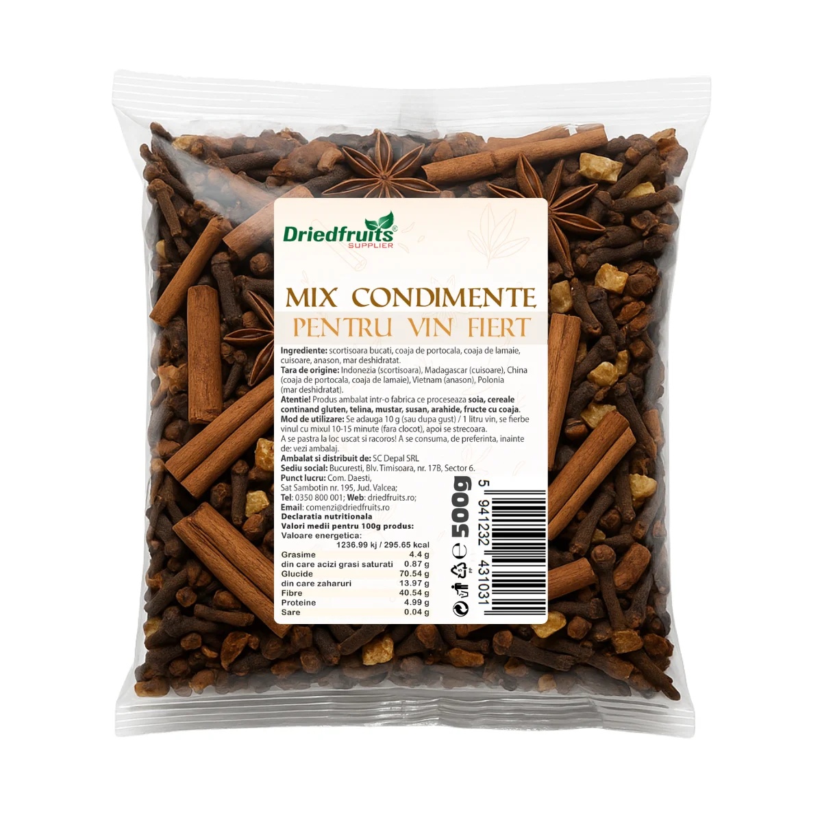 Mix condimente pentru vin fiert - 500 g