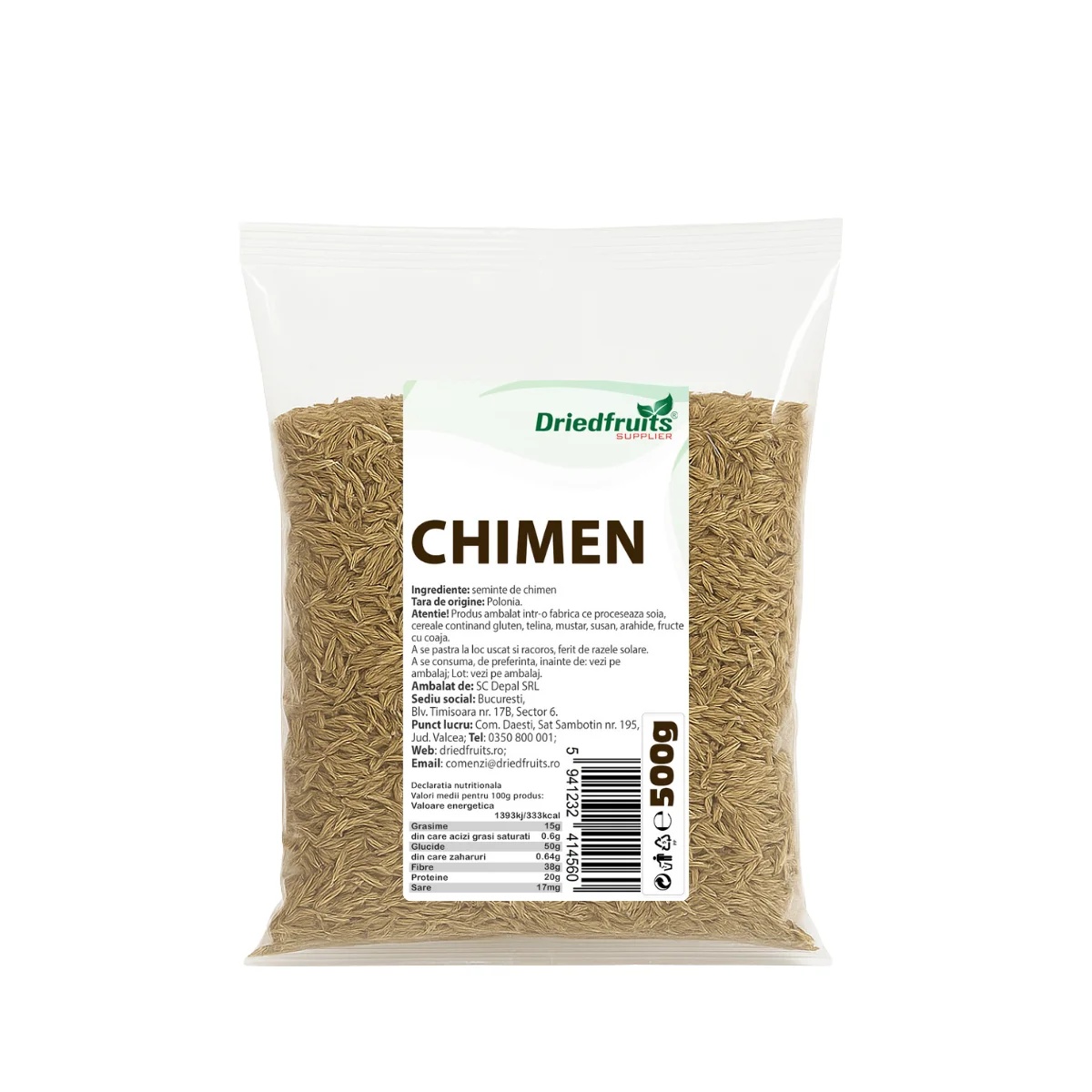Chimen Seminte de Calitate Premium Driedfruits 500g