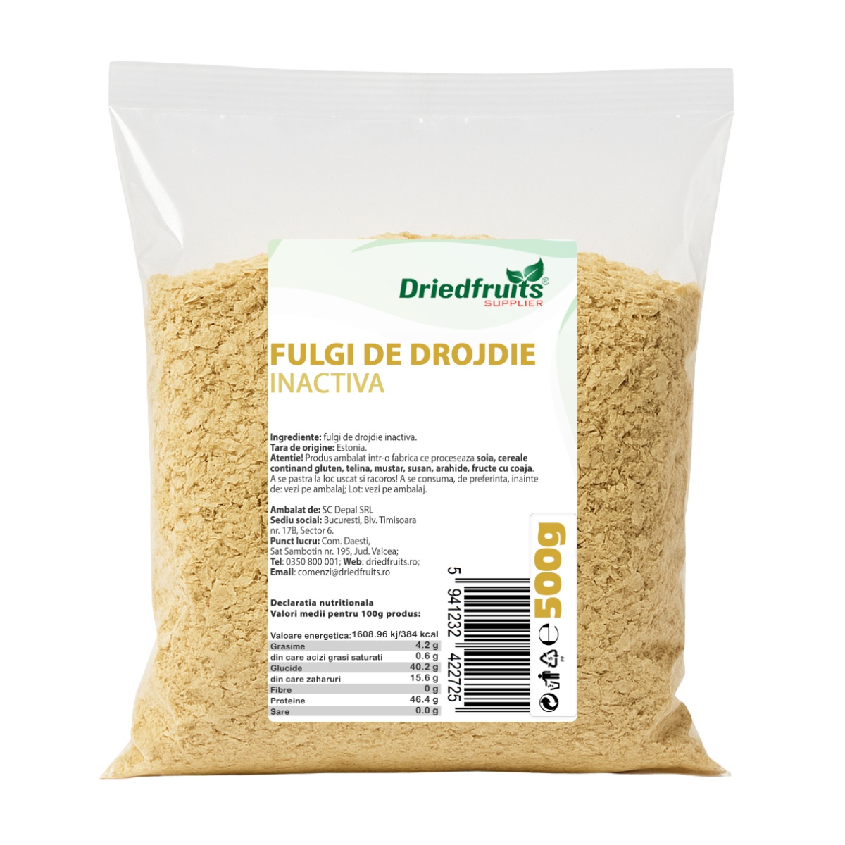 Fulgi drojdie uscata inactiva Driedfruits - 500 g