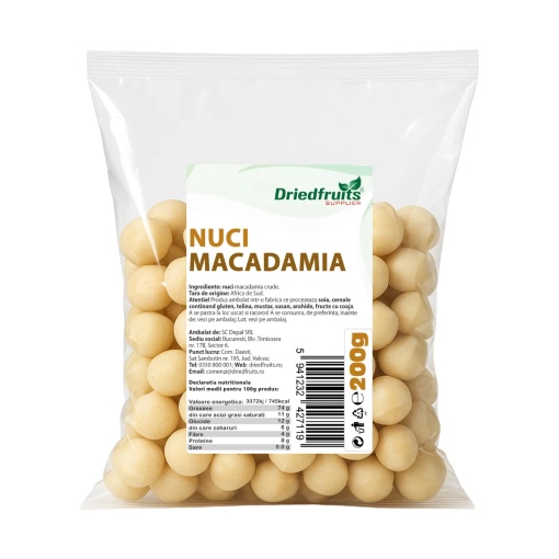 Nuci macadamia crude - 200 g