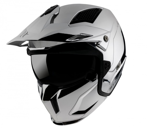 Casca moto MT STREETFIGHTER SV ARGINTIU CROMAT A2