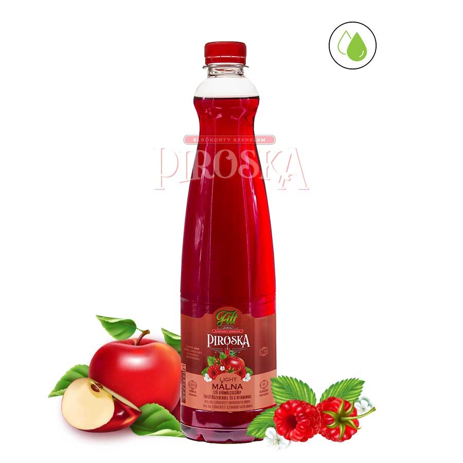 Sirop cu aroma de zmeura si mere (fara zahar) 0.7L - Piroska Fitt
