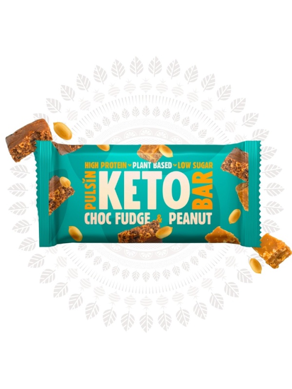 Baton Keto Choc Fudge & Arahide ( fara zahar, fara gluten, lowcarb) 50g ...