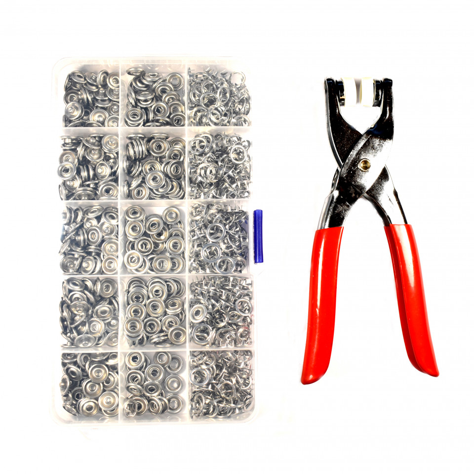 Capse metalice 9.5 mm - 200 buc / set