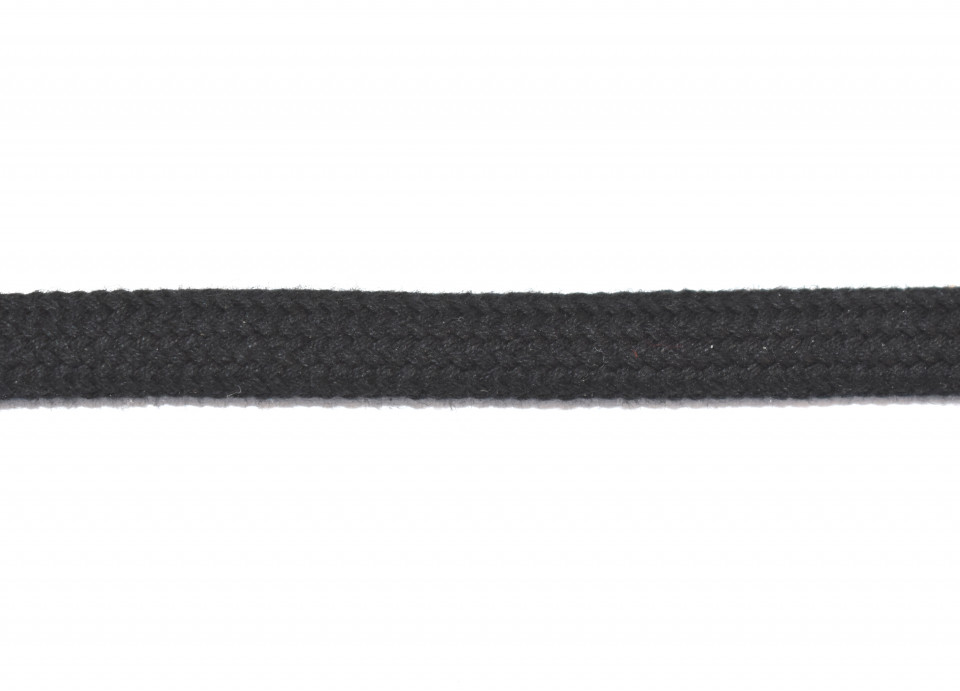 Snur plat Dragos 9 mm - 100 m rola - negru