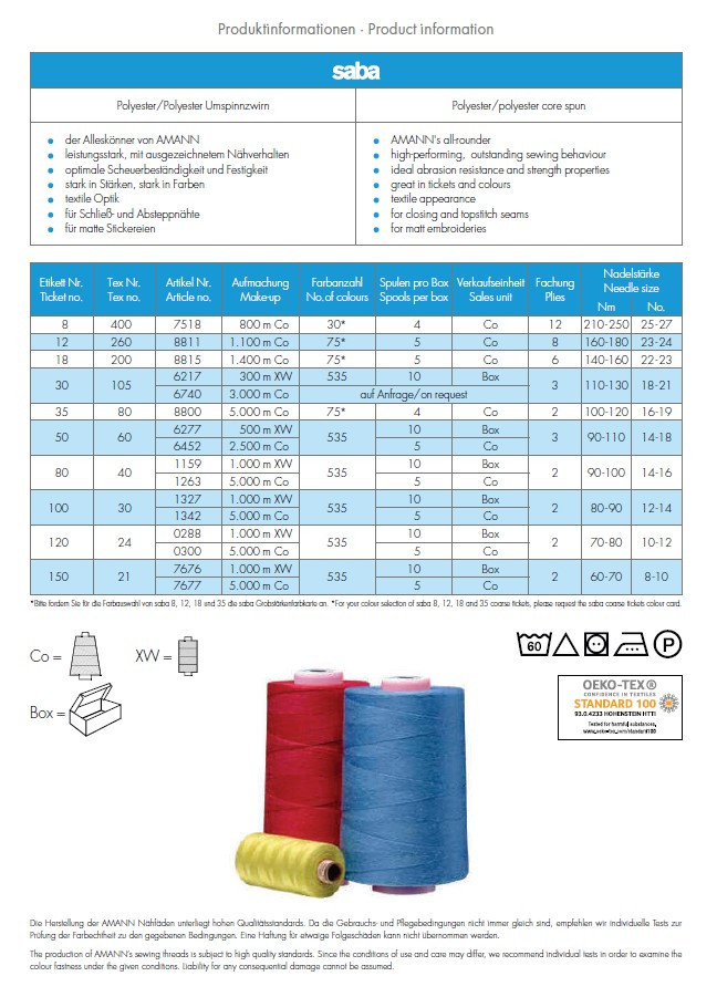 Ata Saba 5000 m - 120 Tex Co - color