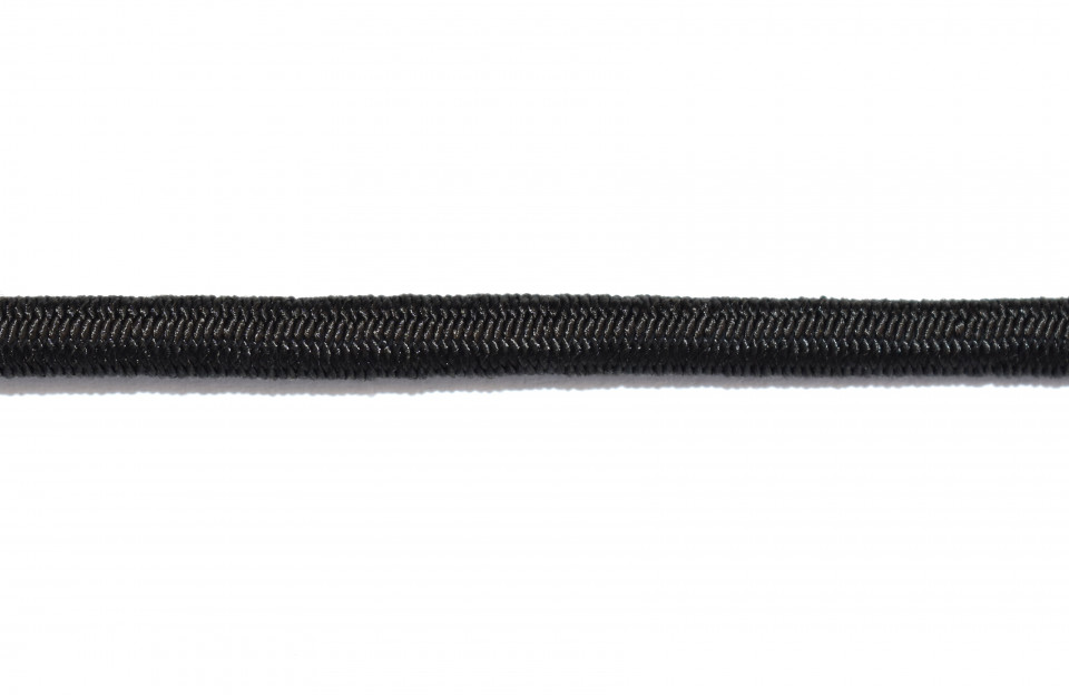 Elastic rotund Extensor 5 mm - 50 m rola - negru