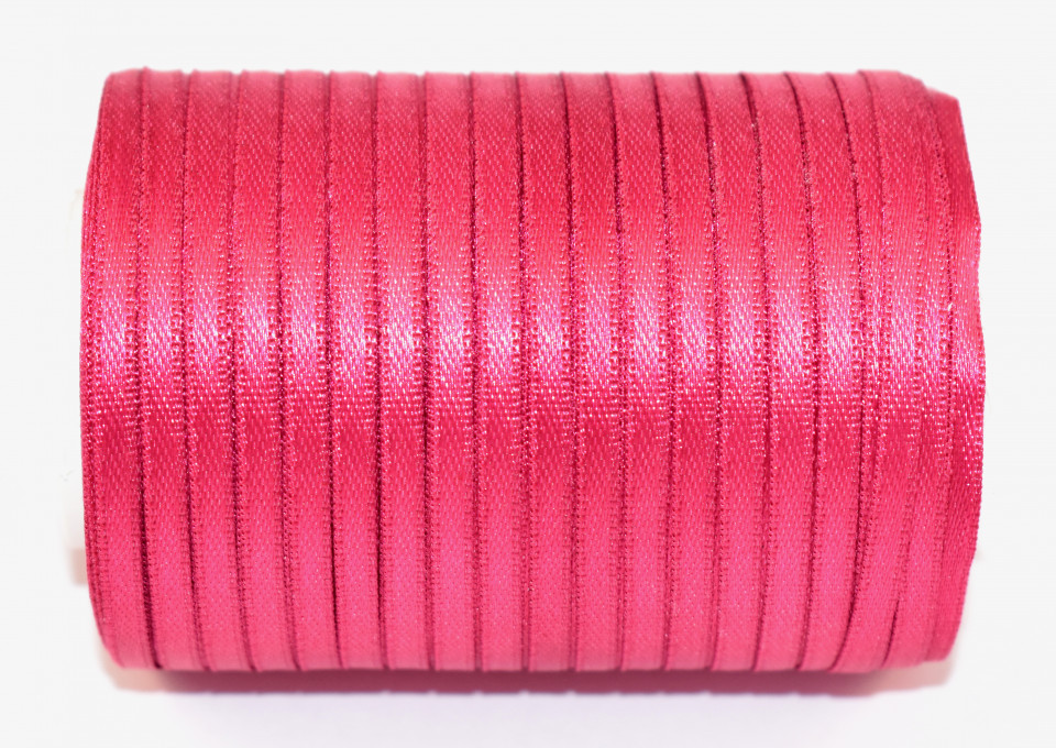 Panglica satin Trufa 3 mm - 100 m rola - rosu