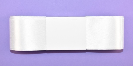 Panglica satin 38 mm - alb