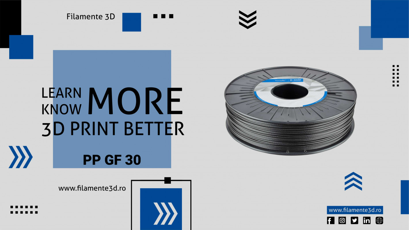 Filamentul UltraFuse PP GF30 - caracteristici, avantaje şi aplicabilitate