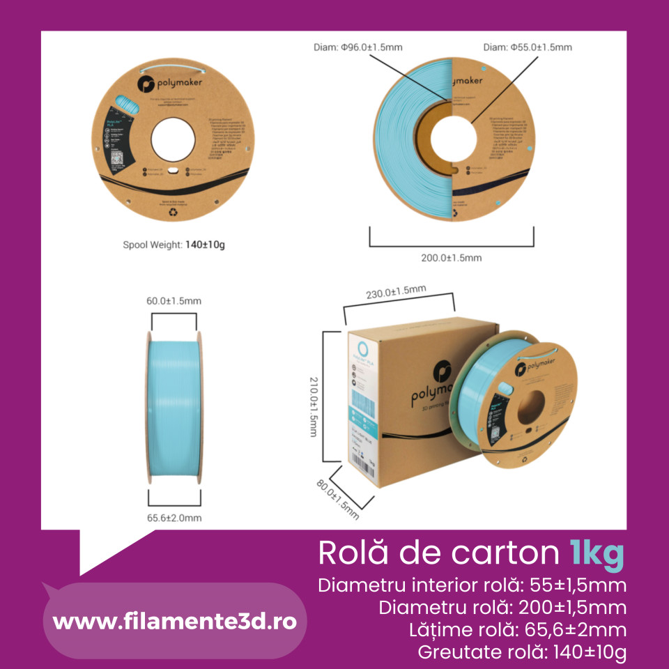 Polymaker PolyLite PETG Red | Filamente3D.ro