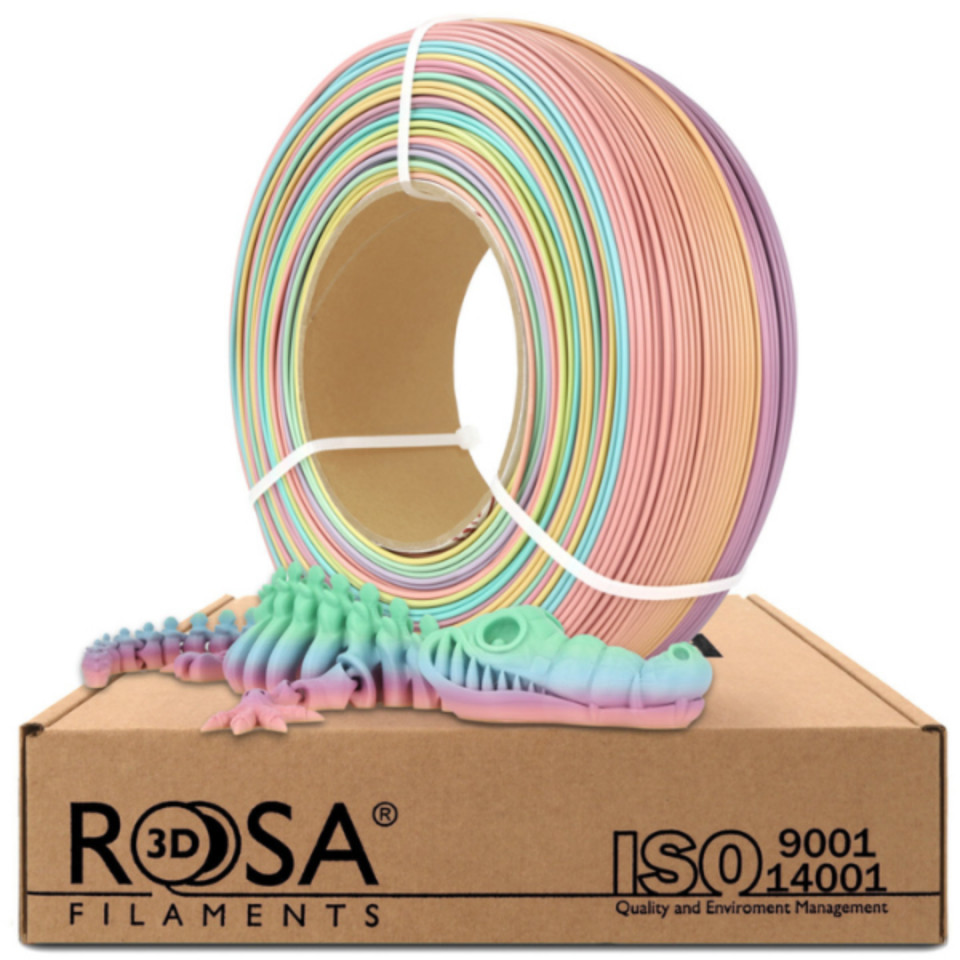 Rosa3D PLA Rainbow Pastel | Filamente3D.ro