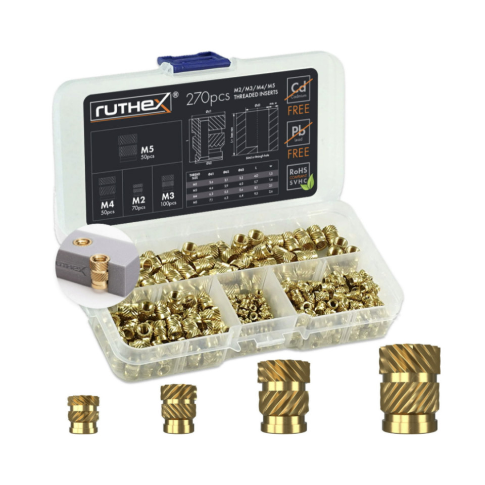 Inserturi filetate din alama - Filamente3D.ro