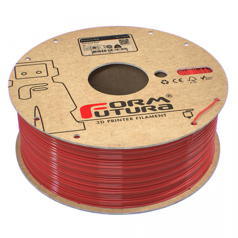 Filament Premium PLA Flaming Red 1kg | FormFutura - Filamente3D.ro