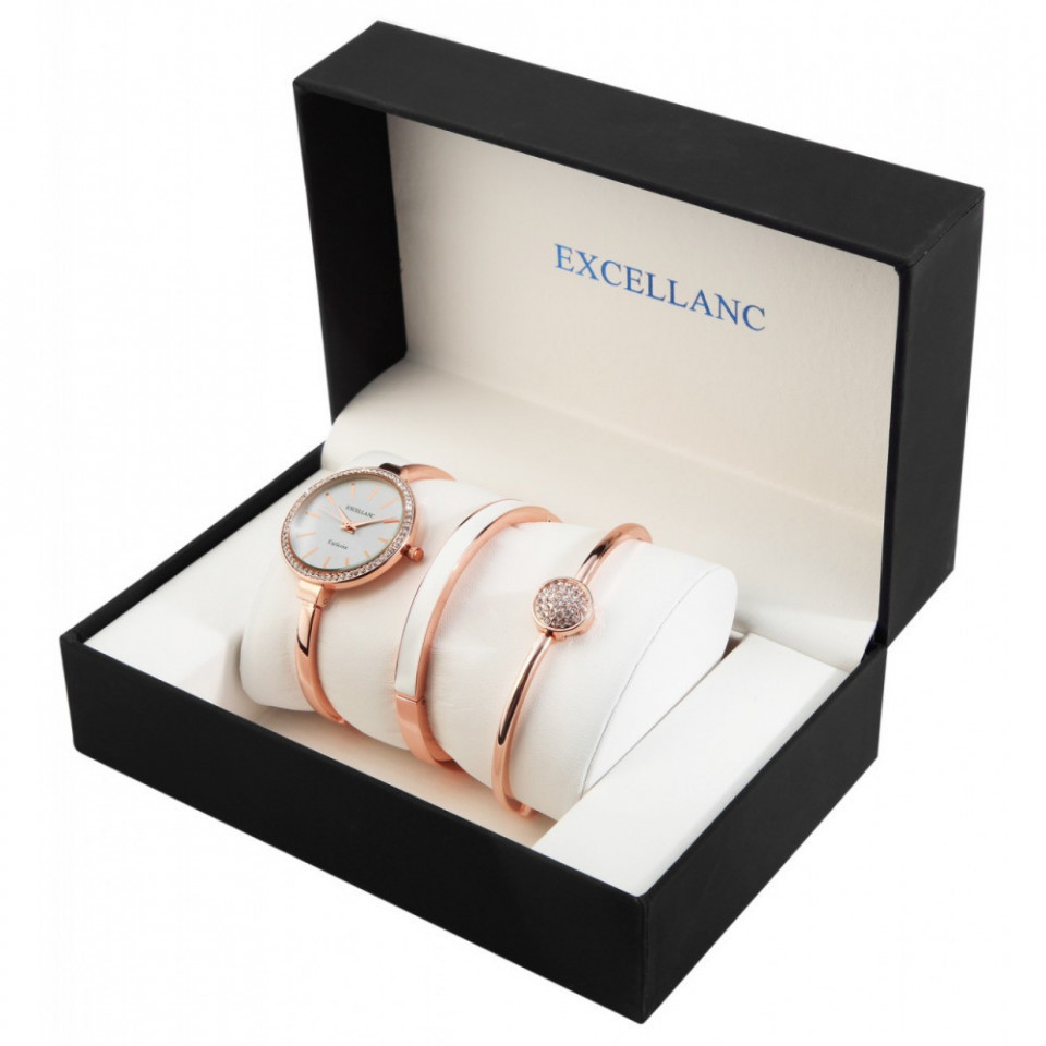 Set cadou ceas dama cu curea metalica in combinatie cu bratari la moda ...