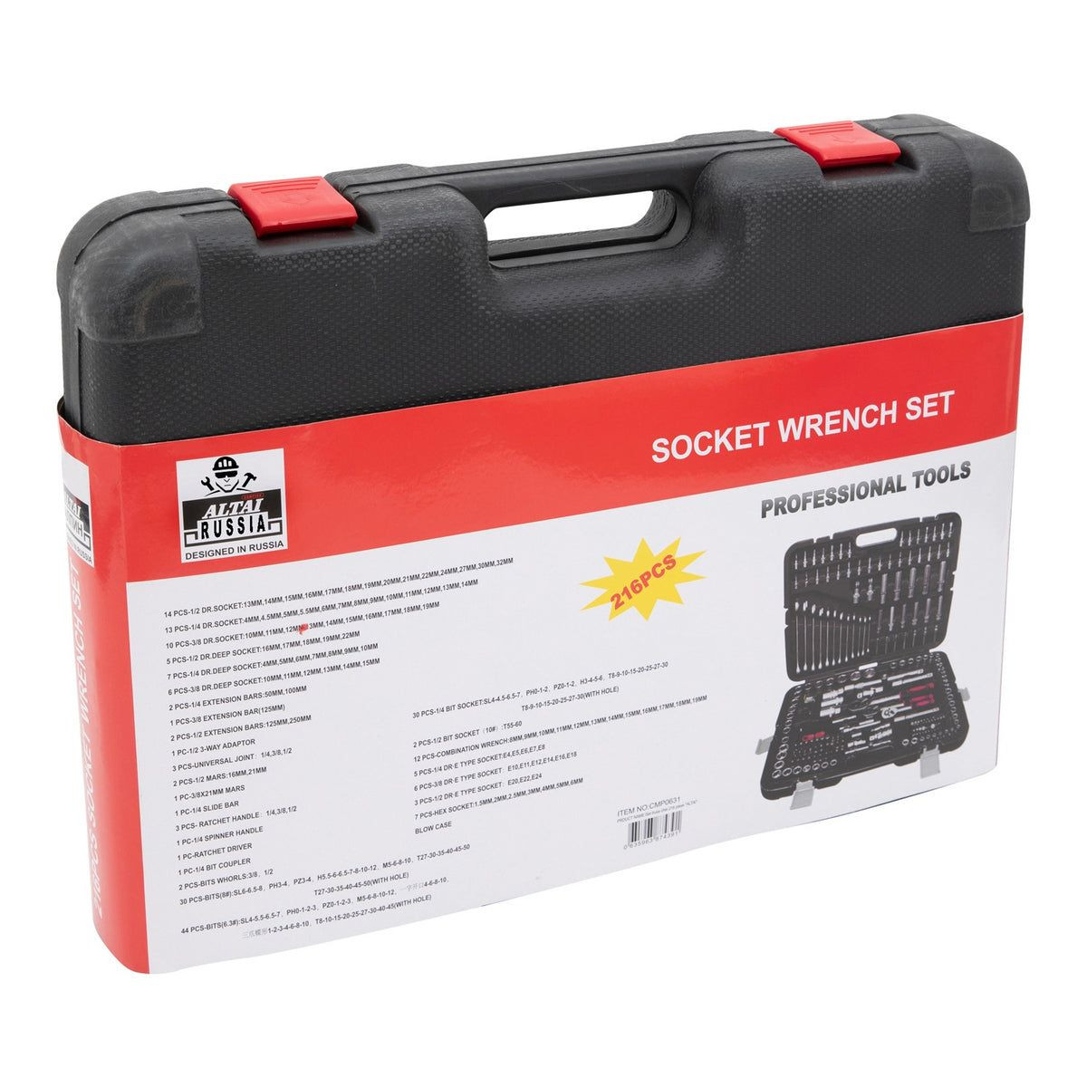 Trusa scule / chei tubulare Altai by Campion,216 piese, valiza transport