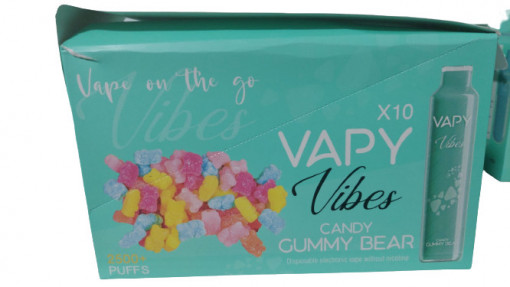 Narghilea Electronica Fara Nicotina Vapy Vibes Gummy Bears 2500 Puffuri
