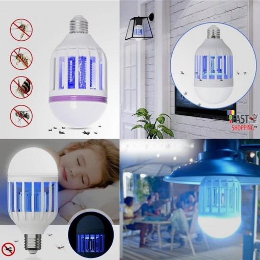Bec LED ZAPP LIGHT antiinsecte cu lampa UV 60W