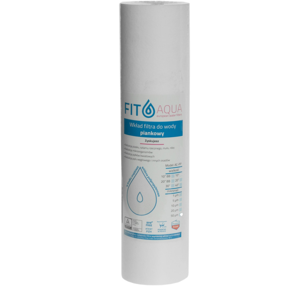 Polypropylene water filtration Cartridge AC-PP-10-50 microns