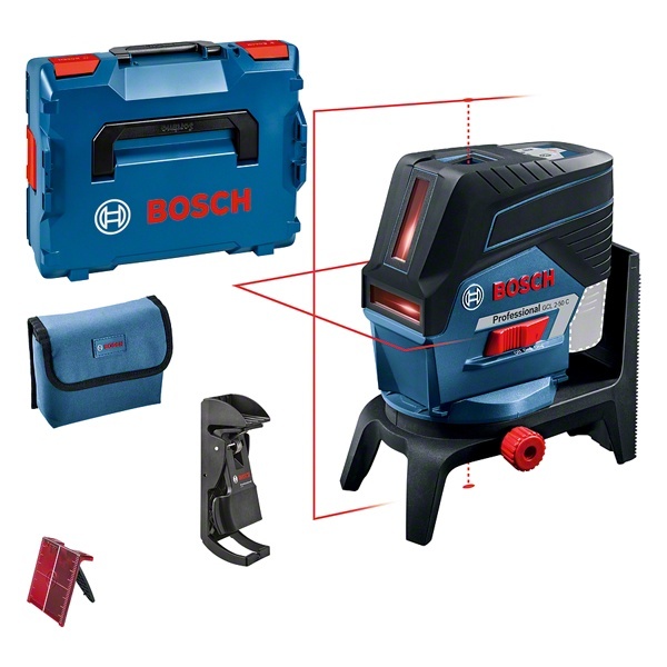 Bosch GCL 2-50C + RM2 + BM3 + Set nivela laser cu linii + Clema pentru ...