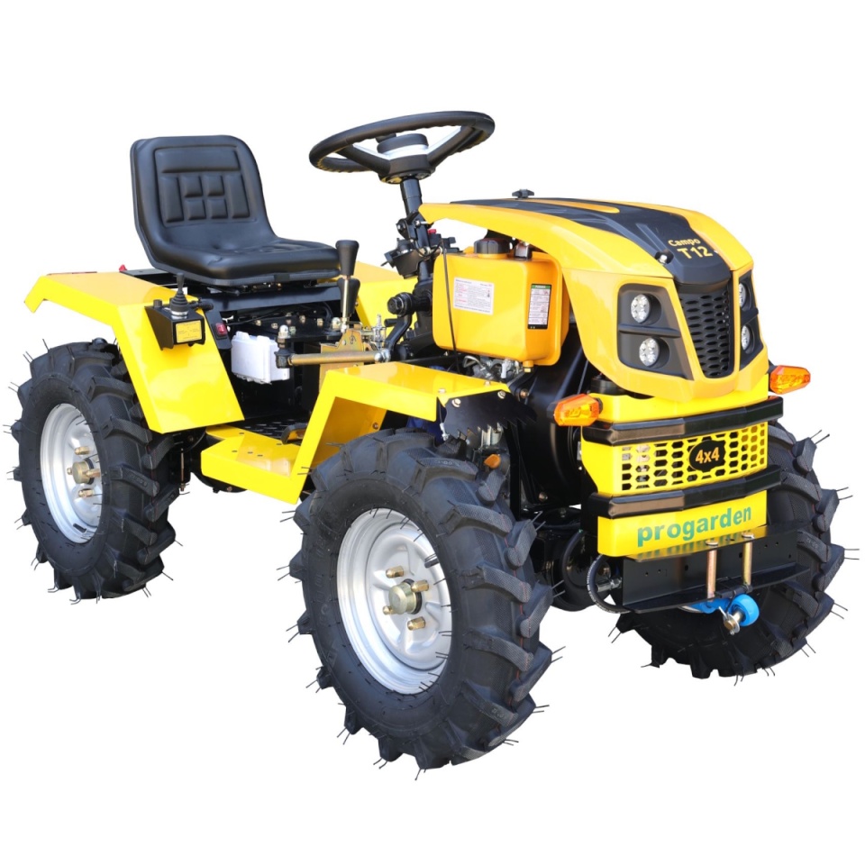 Minitractor ProGARDEN Campo T12 V25.1 4x4, 12CP, diesel, hidraulica fata-spate, roti 6.00-12