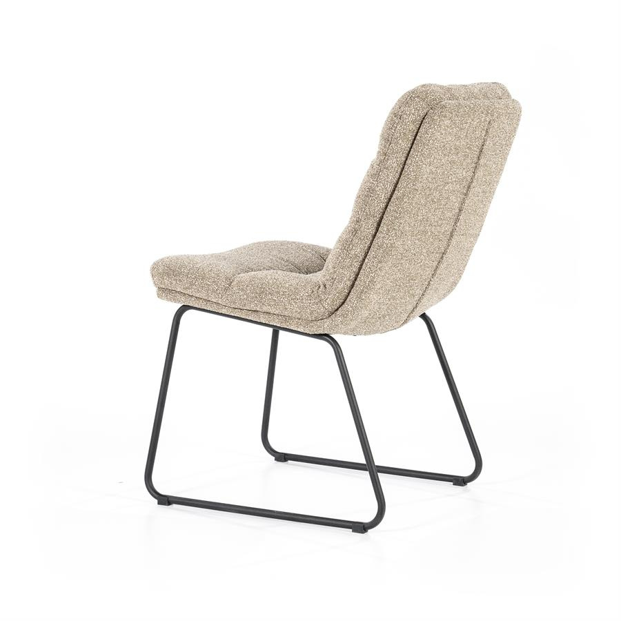 SCAUN DANICA - METAL / LEMN / TESATURA 100% POLIESTER - BEJ BOUCLÉ - 52 ...