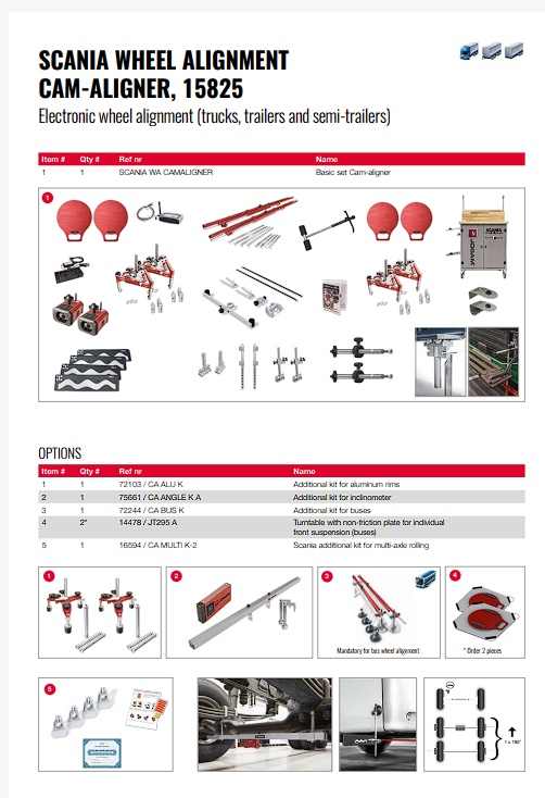JOSAM SCANIA WHEEL ALIGNEMENT