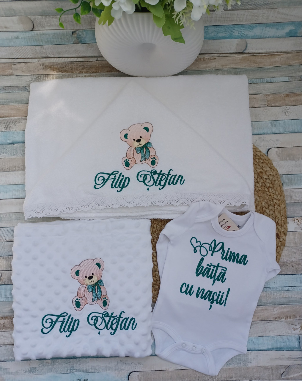 Cadouri nou nascuti-Cadou nou nascut personalizat -Cadou nou nascut set ...
