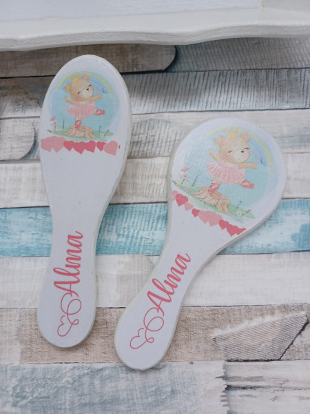 Set mot Set turta 1 an – pachet personalizat – Ursulet Fetita Roz