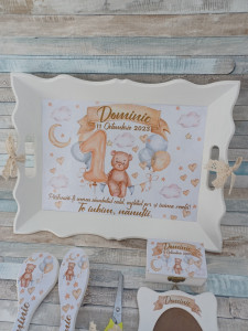 Set mot Set turta 1 an – pachet personalizat – Ursulet