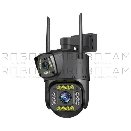Cameră Supraveghere WiFi ROBOCAM SC02 – Zoom 8MP, Pan-Tilt, Audio, Viziune Nocturnă