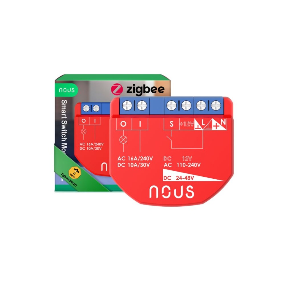 Nous B1Z smart Tuya Zigbee mini relay module, with switch input, 1-gang