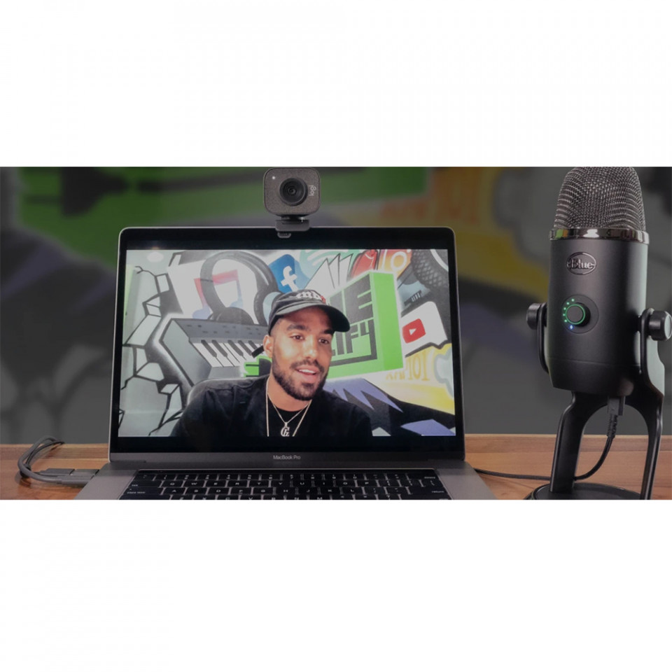 LOGITECH Camera Web Stream Cam Full HD USB C Negru