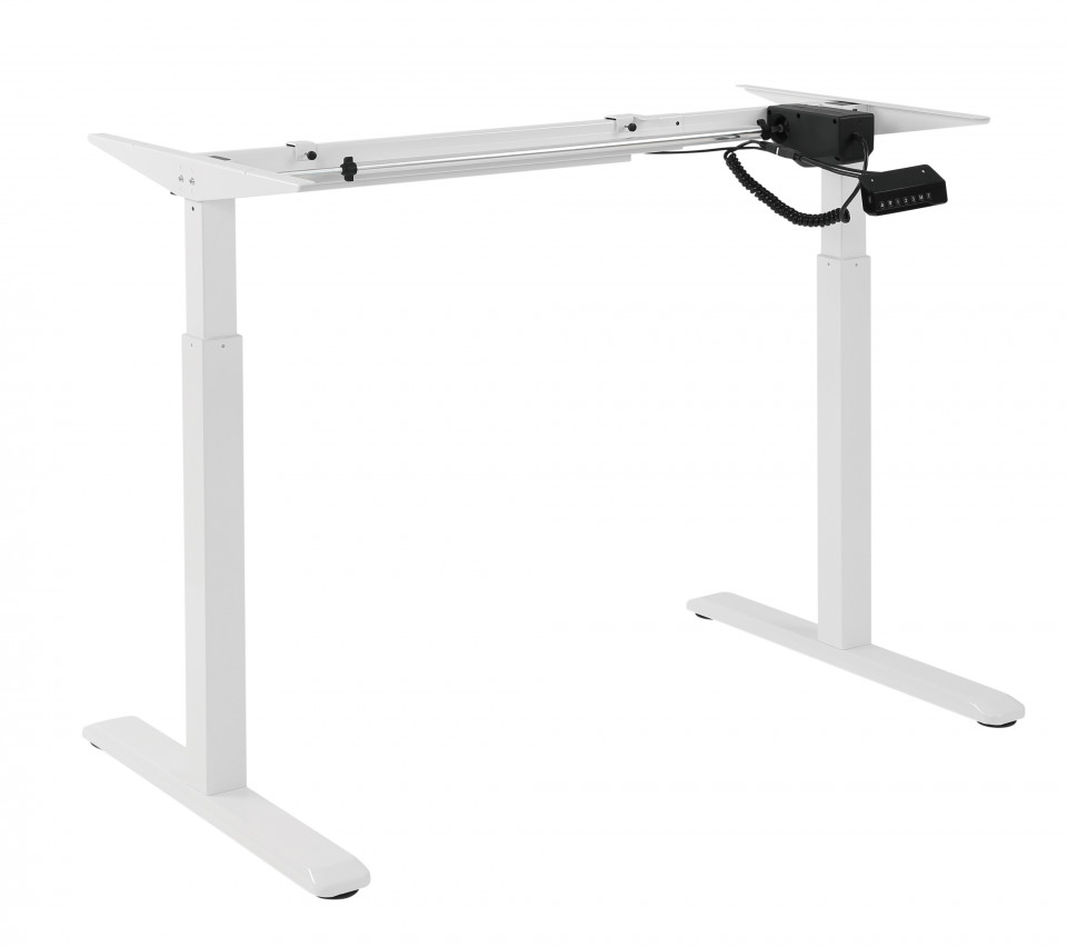 Cadru birou electric Sit-Stand, Blackmount ST1, ALB, Single Motor