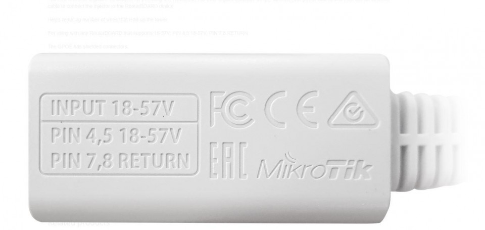 MIKROTIK GIGABIT POE INJECTOR