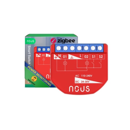 Nous B3Z smart Tuya Zigbee mini relay module, with power meter and ...