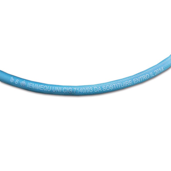 Furtun de gaz 8 mm, norma UNI CIG 7140 / I.MQ Certificate, 10 bar