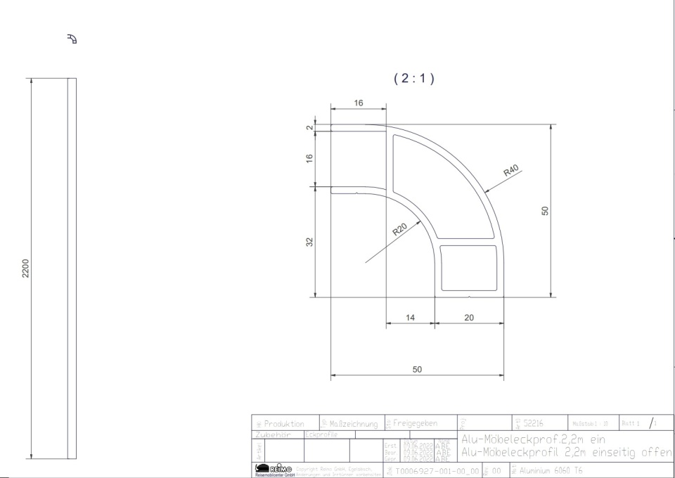 Profil de colt din aluminiu cu latura inchisa pentru 1 panou mobilier ...