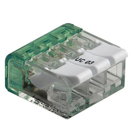 Klema kompaktna sa polugama UC03, za tri provodnika, 0.2-4.0 mm2, 32A ...