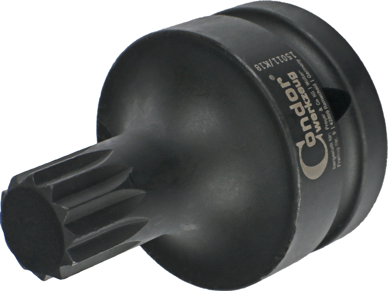 Bit de impact Spline (XZN) M18, act. 3/4", Condor 15011-K18