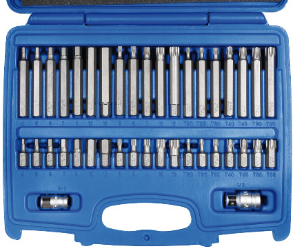 Trusa cu 40 biti combinati, Torx, M-uri(XZN), Imbus, antrenare 3/8“, 40 ...