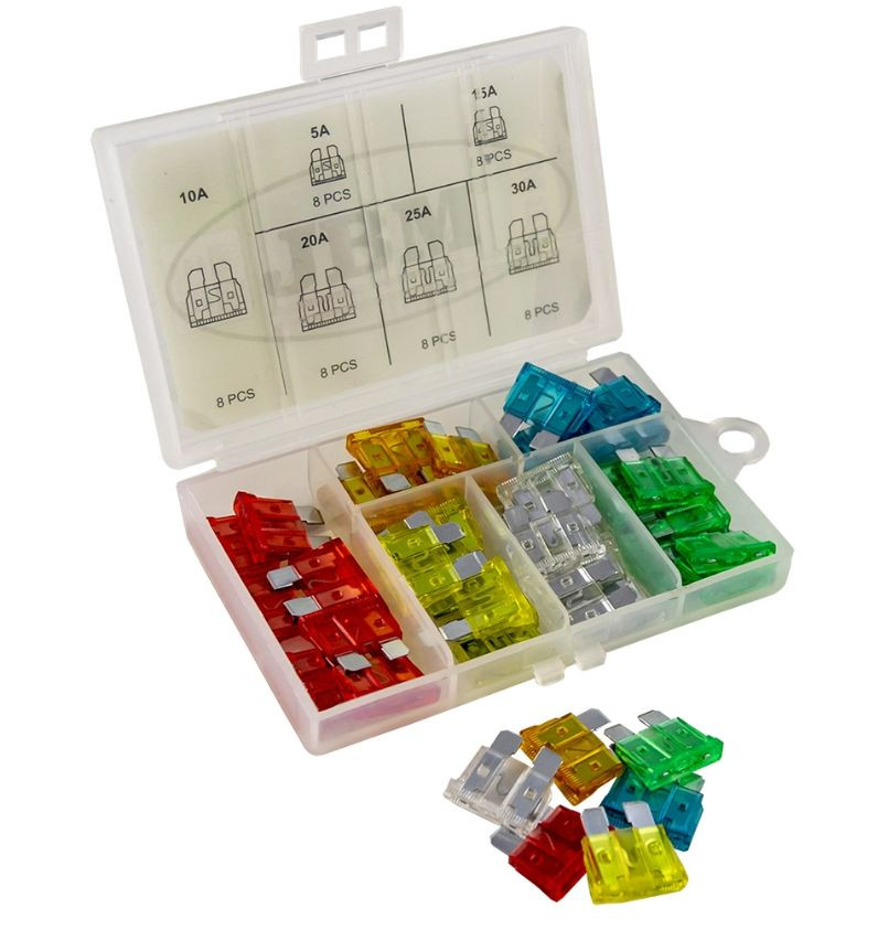 Trusa cu siguranţe auto 120 piese, JBM 53356