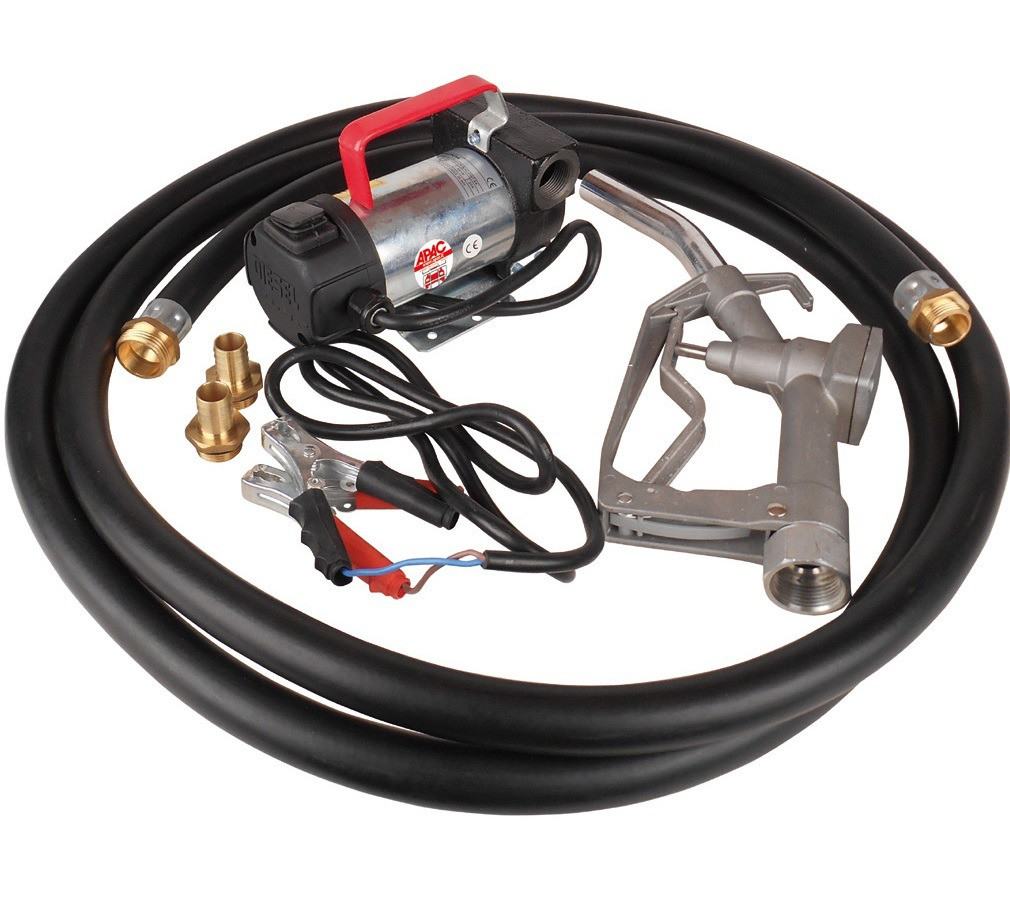 Pompa transfer motorina cu furtun de alimentare si pistol manual, debit ...