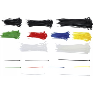 Set coliere pentru cablu | colorat | 100 - 150 - 200 mm | 450 piese ...
