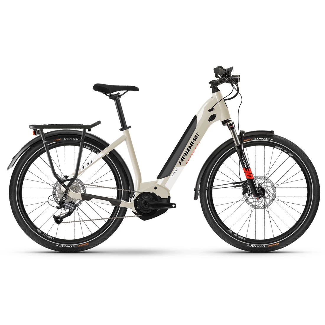 Bicicleta electrica HAIBIKE Trekking 4 Lowstep i500Wh YSTS Desert White ...