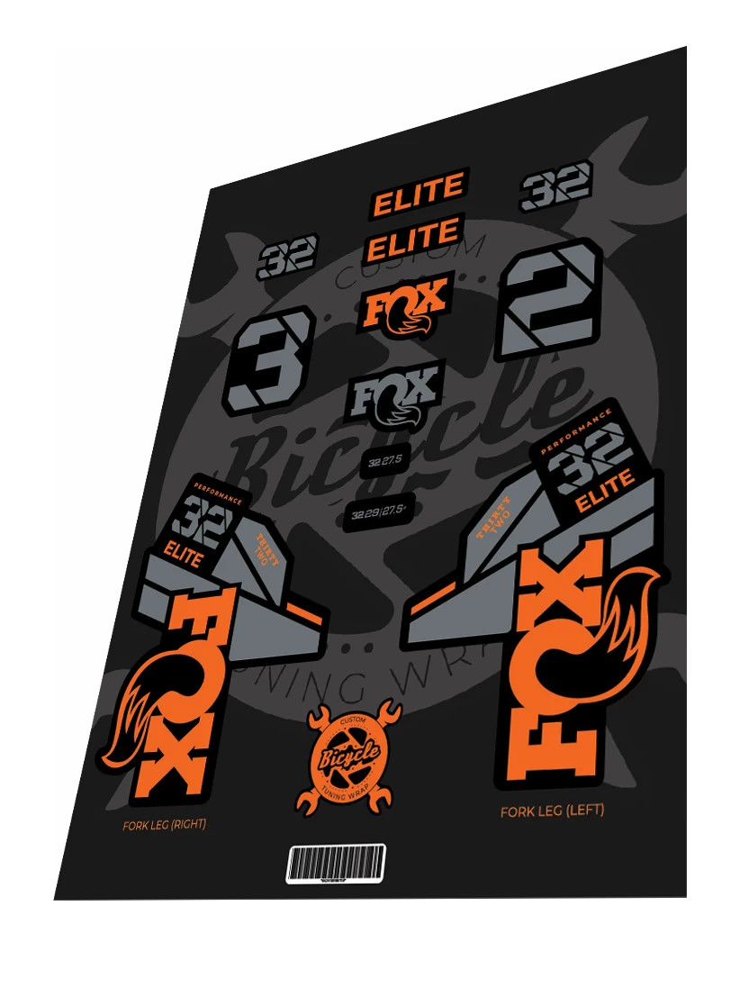 Stickere adezive furca FOX 32 Elite Performance Step-Cast Orange 2021 ...