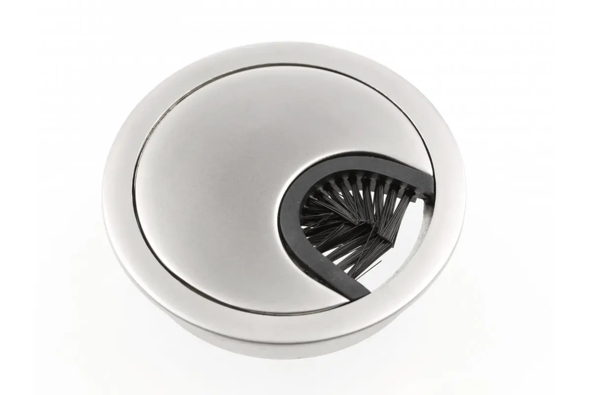 Trecere cablu birou LBF, 60mm, satin